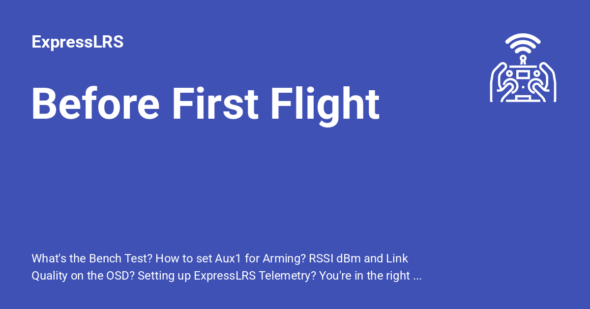 Before First Flight - ExpressLRS