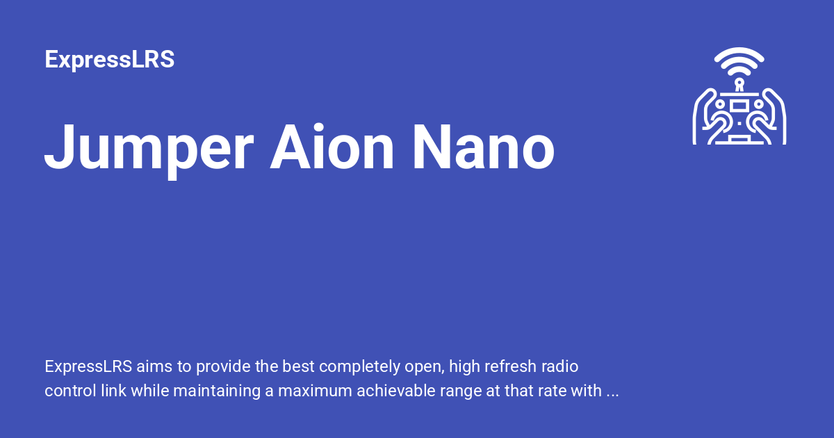 Jumper Aion Nano - ExpressLRS