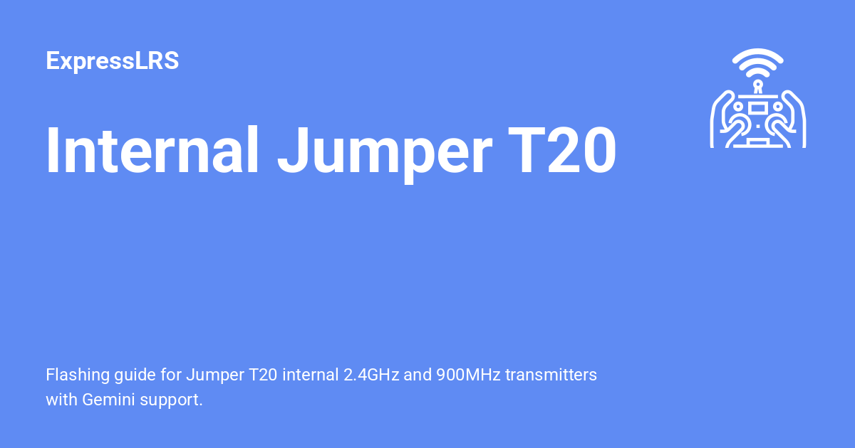 Internal Jumper T20 - ExpressLRS