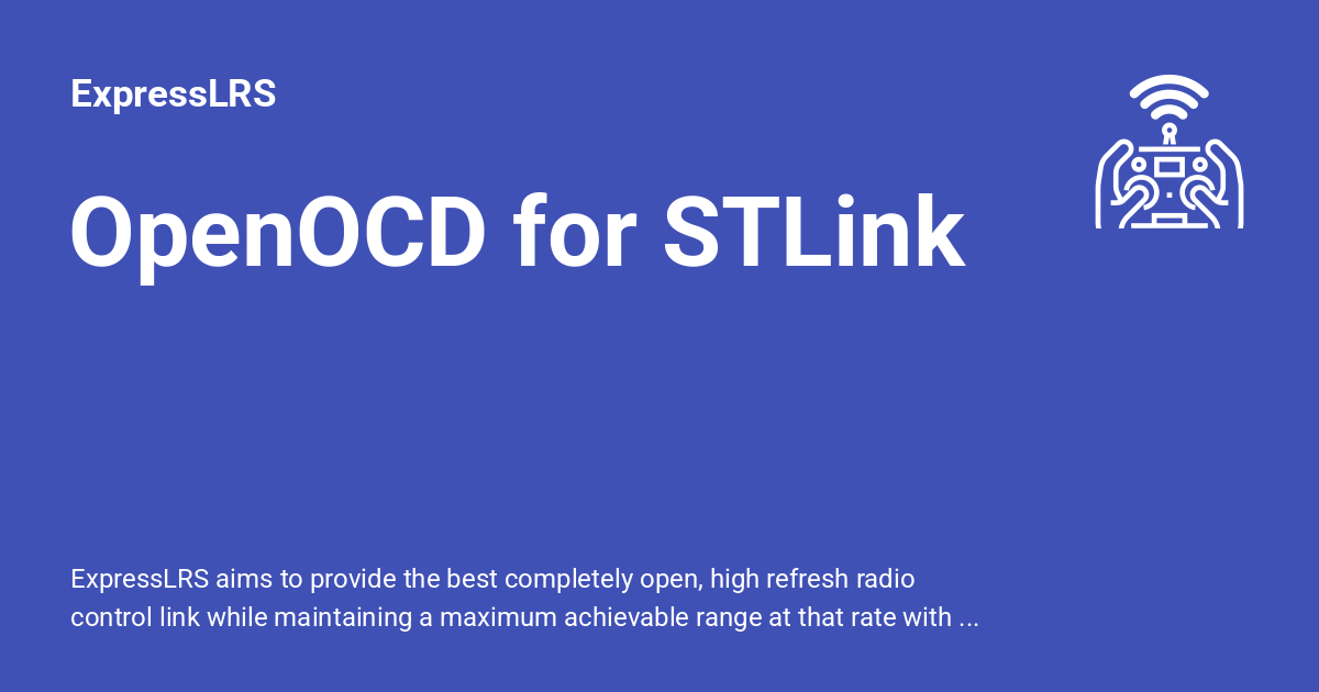 OpenOCD for STLink - ExpressLRS